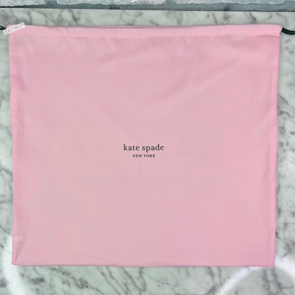 kate spade | Bags | Kate Spade New Logo Pink Large Drawstring Dust Bag ...